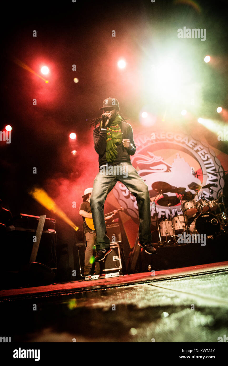 The Jamaican reggae singer and musician Junior Kelly performs a live ...