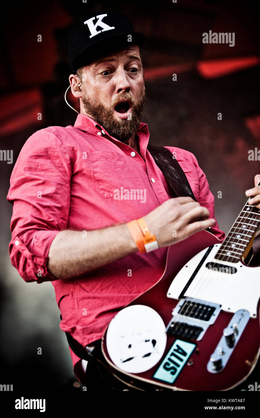 The alternative Danish rock band Kashmir is here pictured live on stage ...