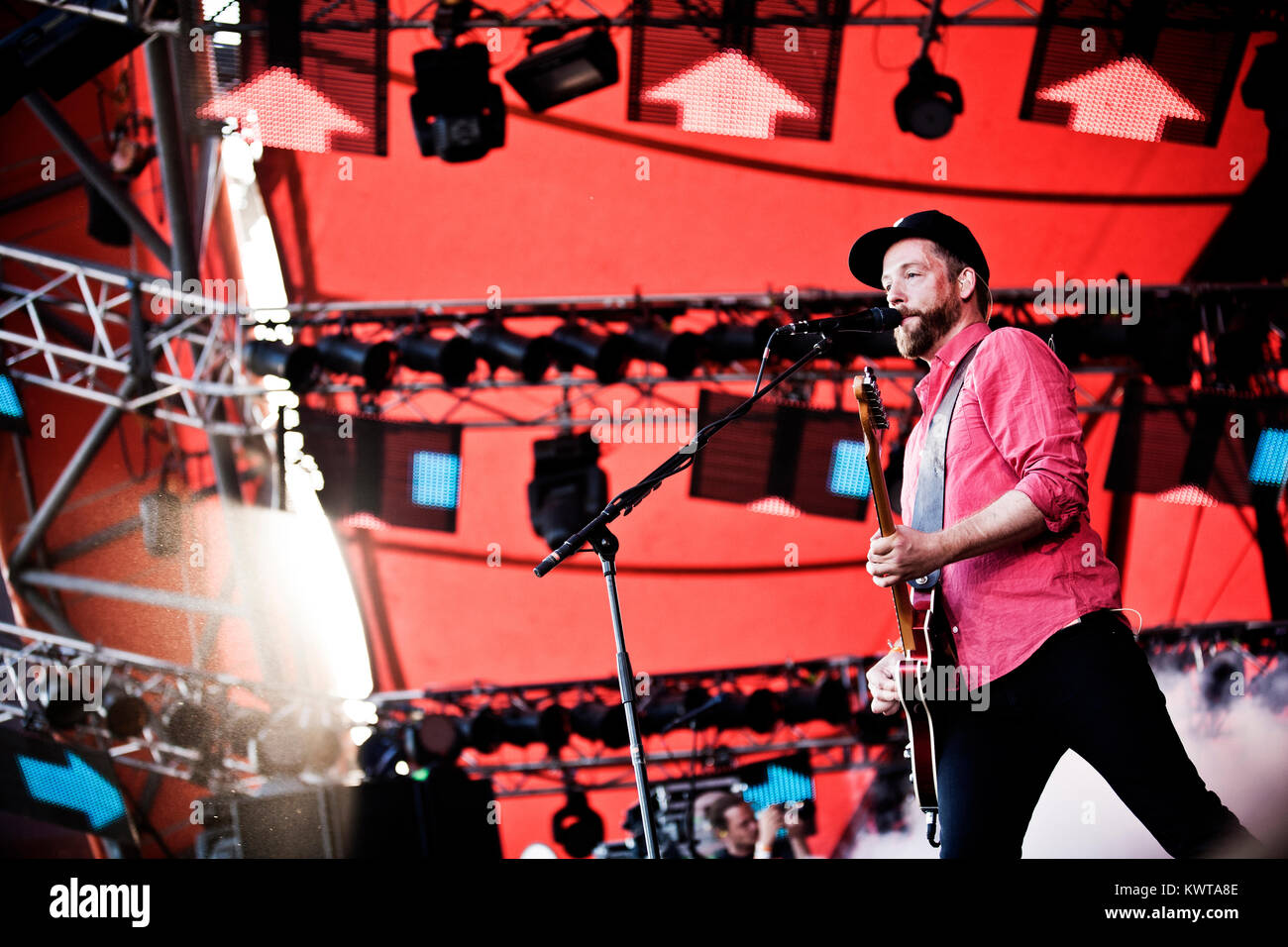 The alternative Danish rock band Kashmir is here pictured live on stage ...