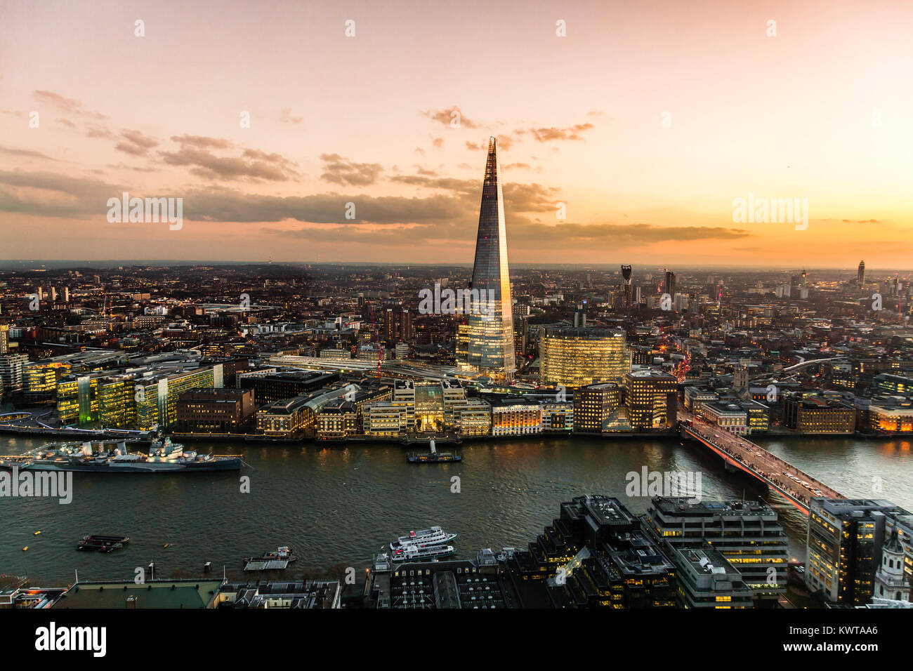 London skyline vibrant colors Stock Photo - Alamy