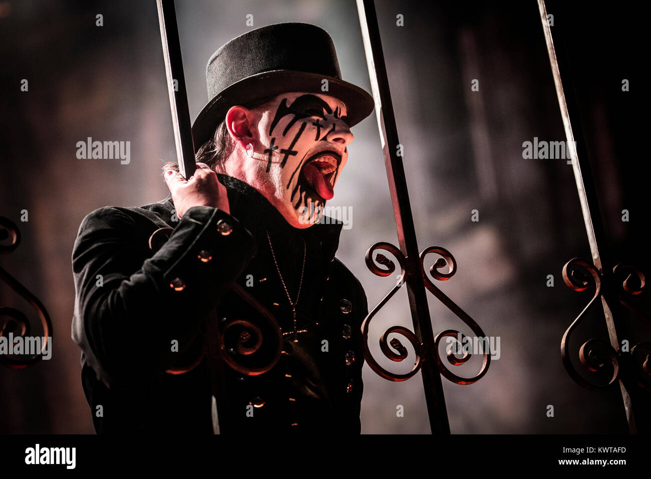 Musician and lead vocalist King Diamond live on stage at the heavy ...