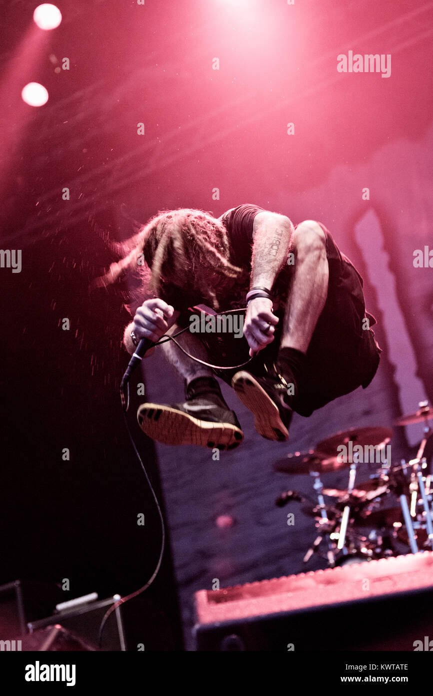 The American heavy metal band Lamb of God performs a live concert at ...