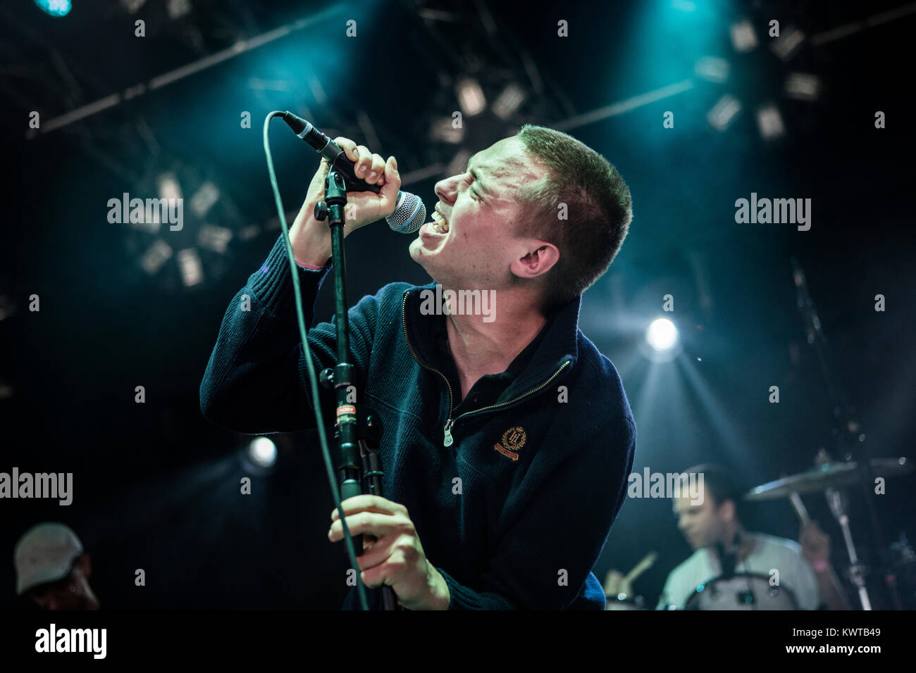 Lead singer Adrian Toubro from the Danish punk band Lower is pictured ...