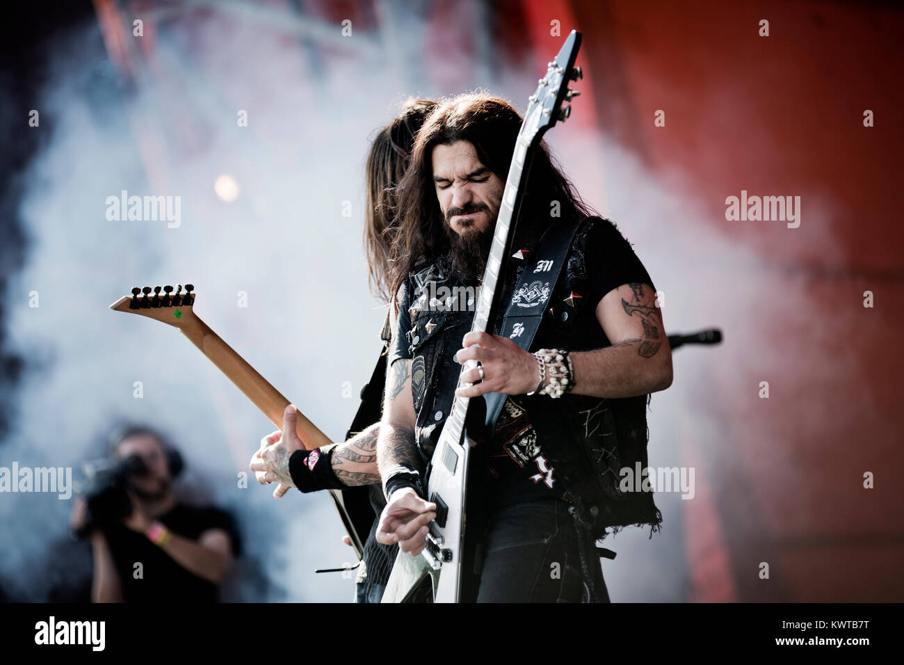 The American heavy metal band Machine Head performs a live concert at ...