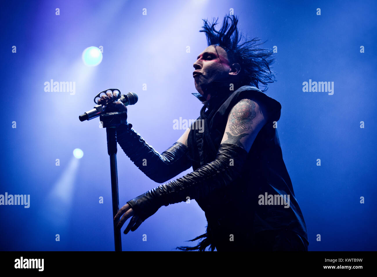 The American singer and rock musician Marilyn Manson performs a live ...