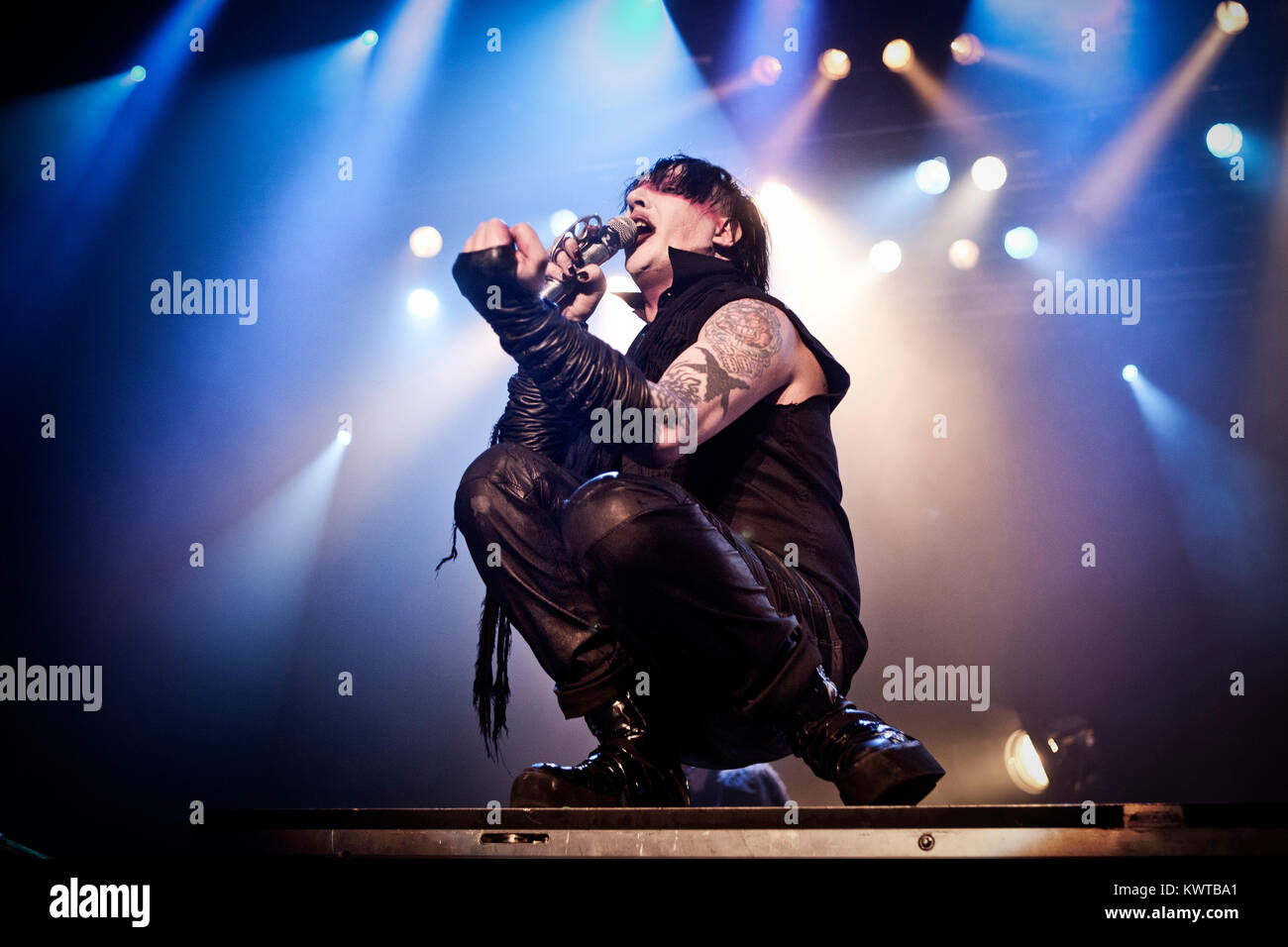 The American singer and rock musician Marilyn Manson performs a live ...