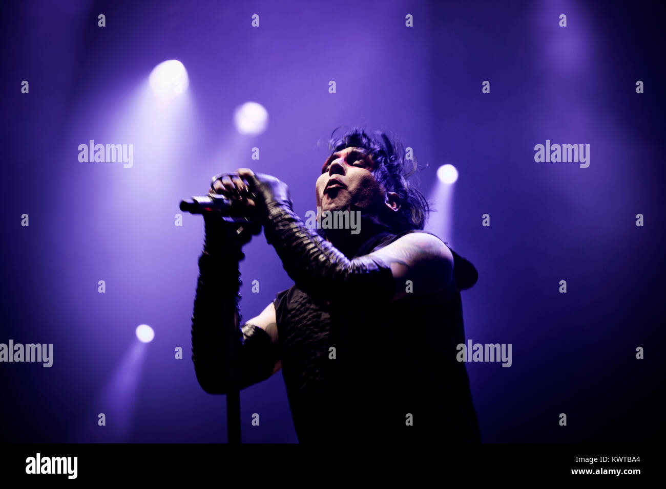 The American singer and rock musician Marilyn Manson performs a live ...
