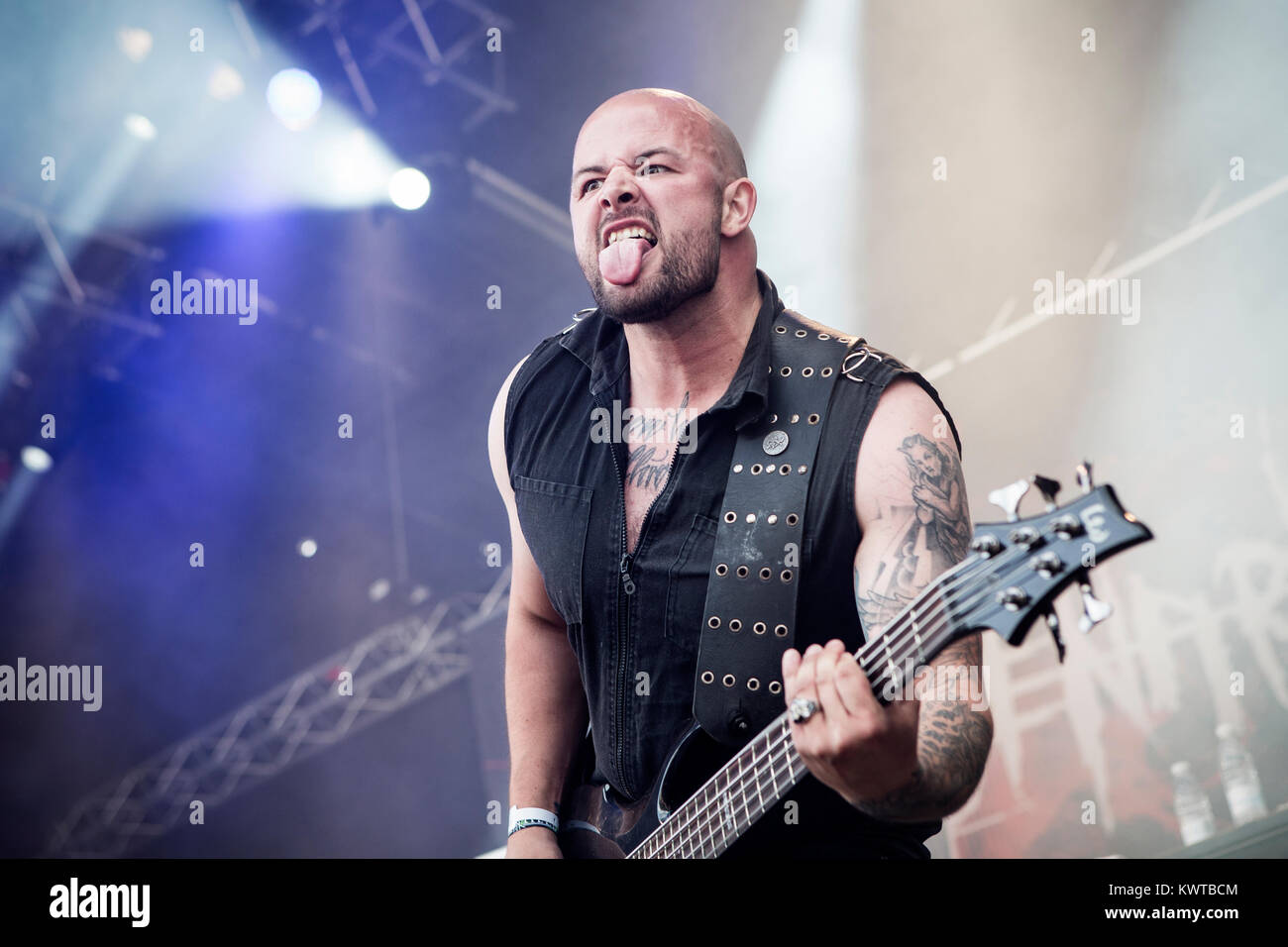 The Danish heavy metal band Mercenary performs a live concert at the ...