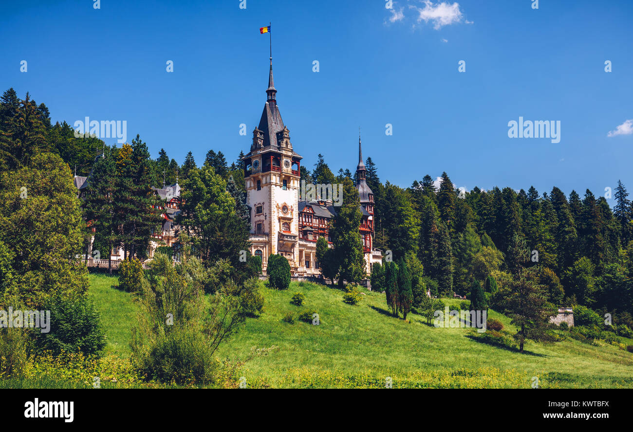 Peles castle, Sinaia, Romania. Given its historical and artistic value ...