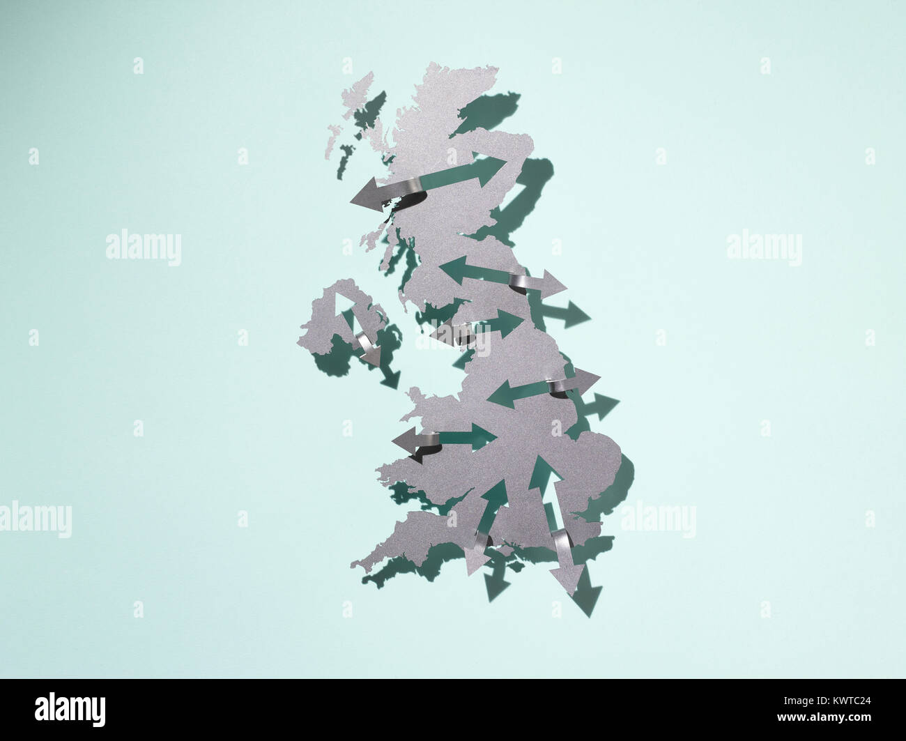 Map england france arrows hi-res stock photography and images - Alamy