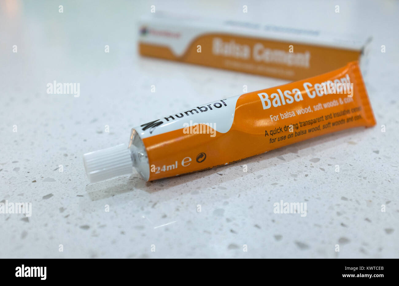 Balsa cement for modelling Stock Photo - Alamy