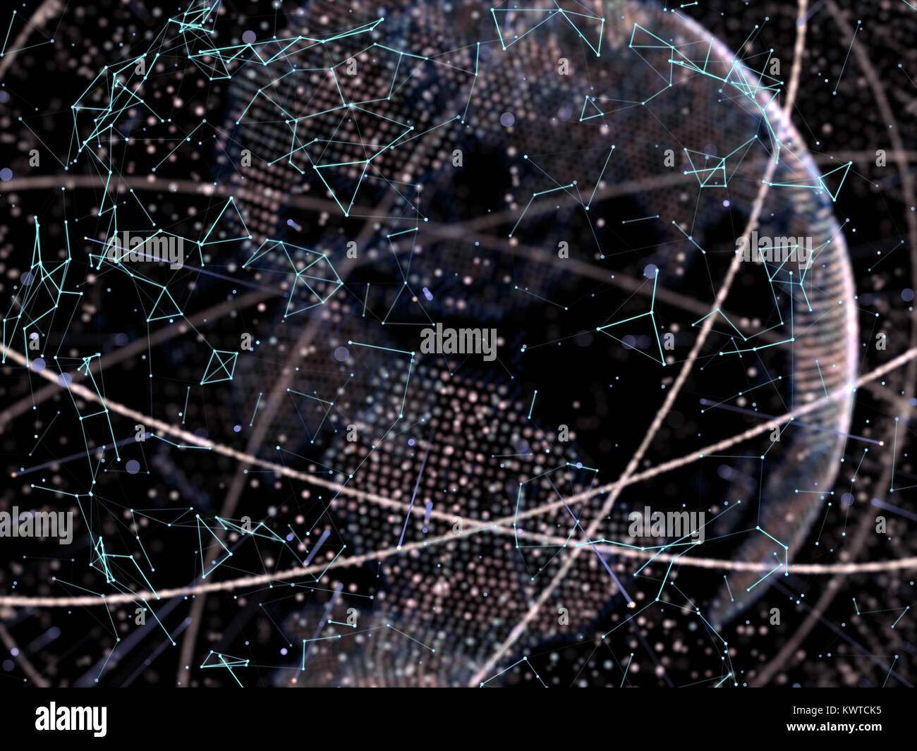 Sphere of glowing particles. Futuristic concept Stock Photo - Alamy