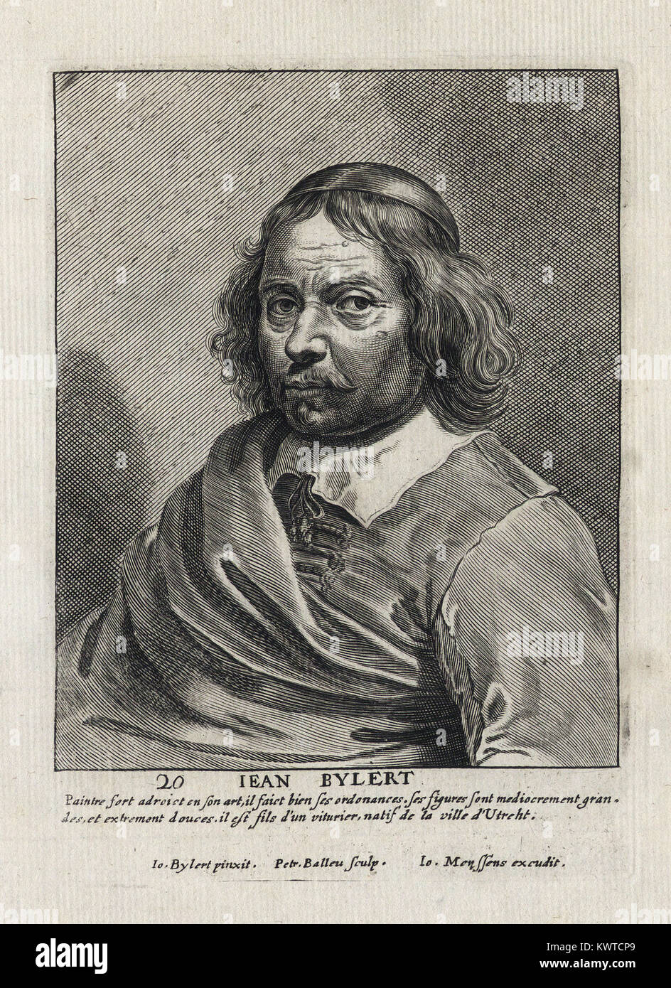 JEAN BYLERT - Woodcut portrait and short biography (old french language ...