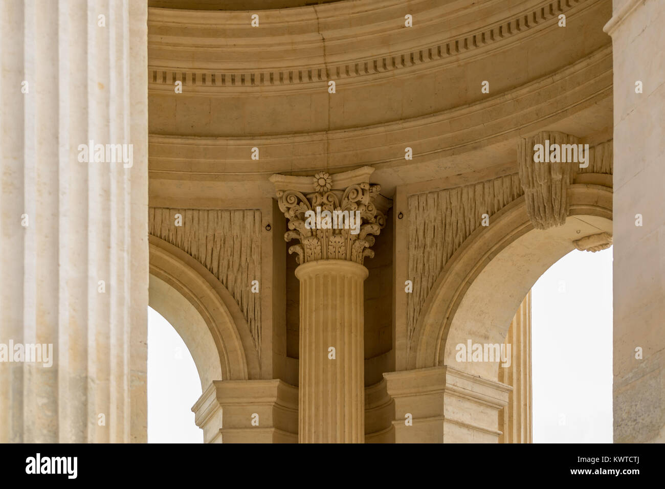 Architecture elements of Peyrou water castle, Montpellier, France ...