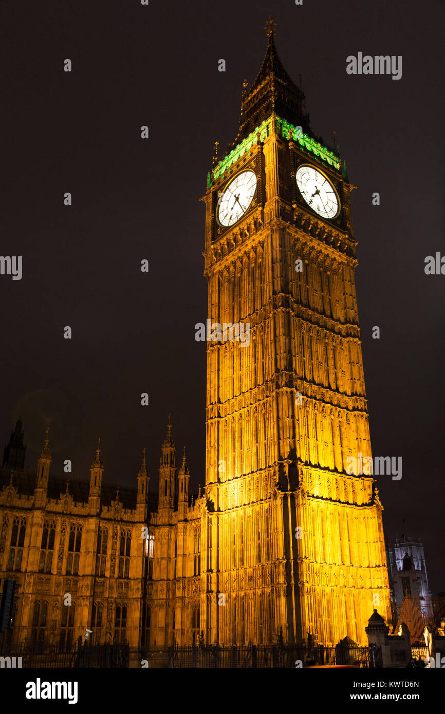 Elizabeth Tower in London, England. The tower, which is part of the ...