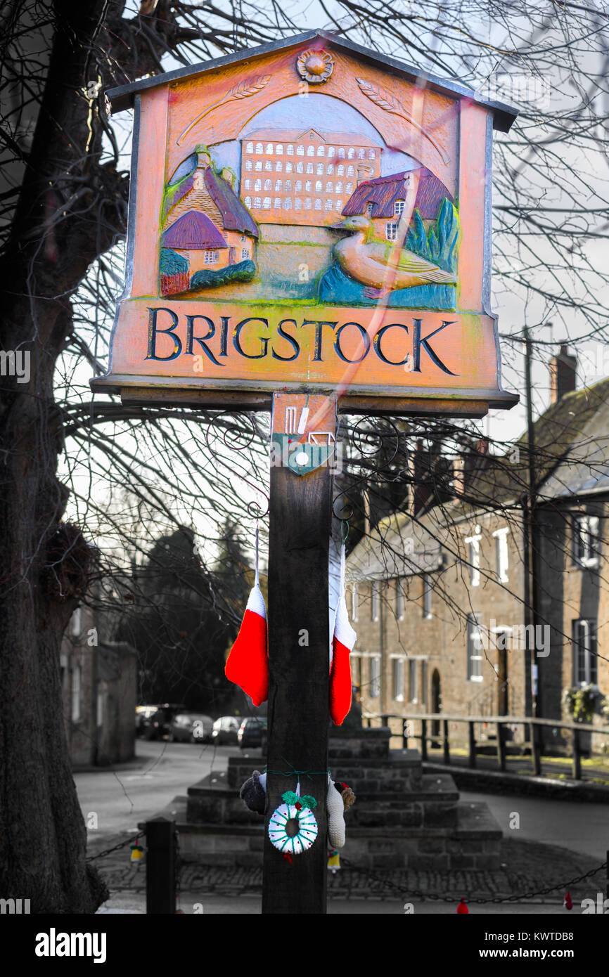 Northamptonshire sign village hi-res stock photography and images - Alamy