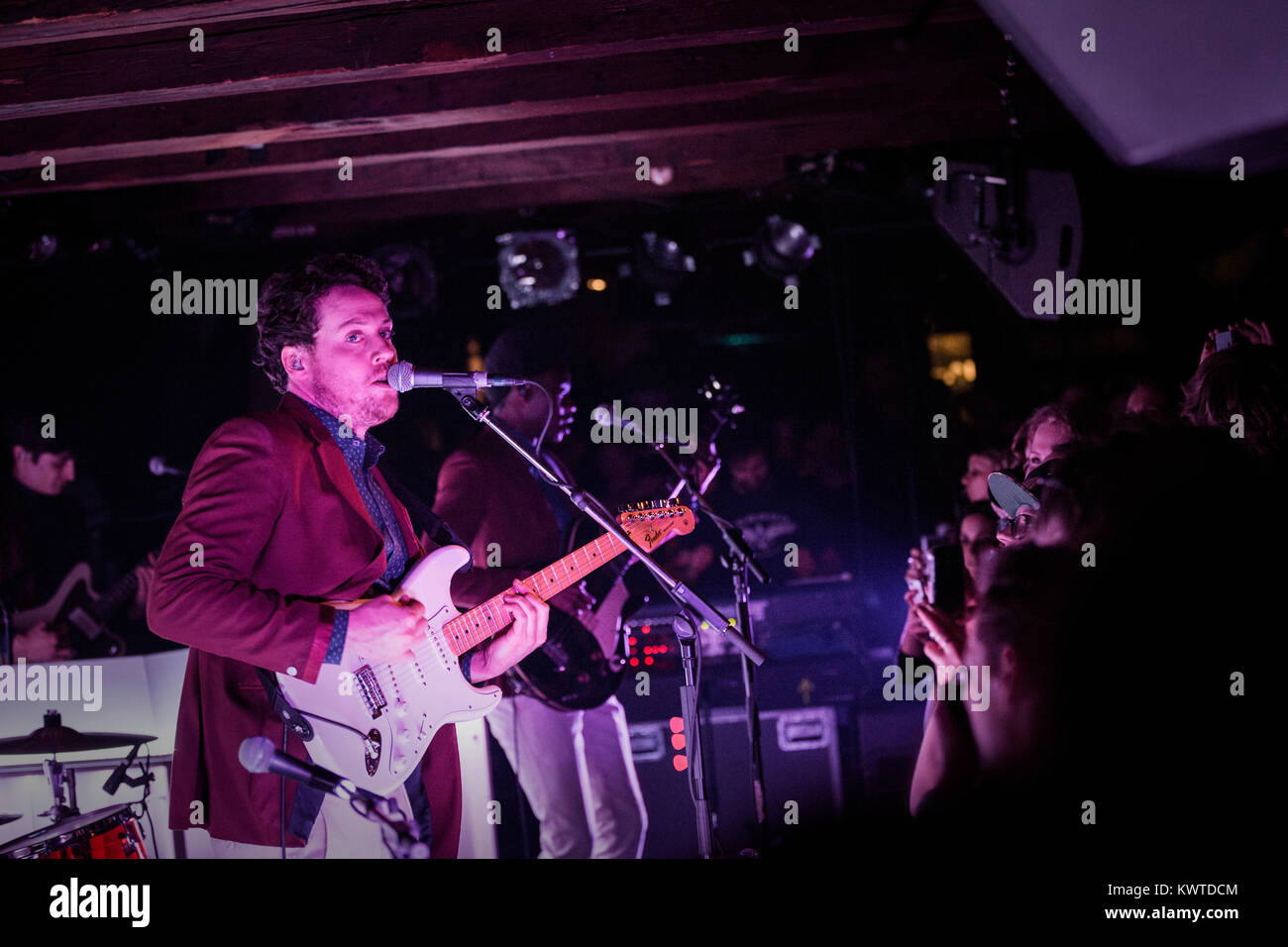 The English electronic music group Metronomy is here pictured at a live ...
