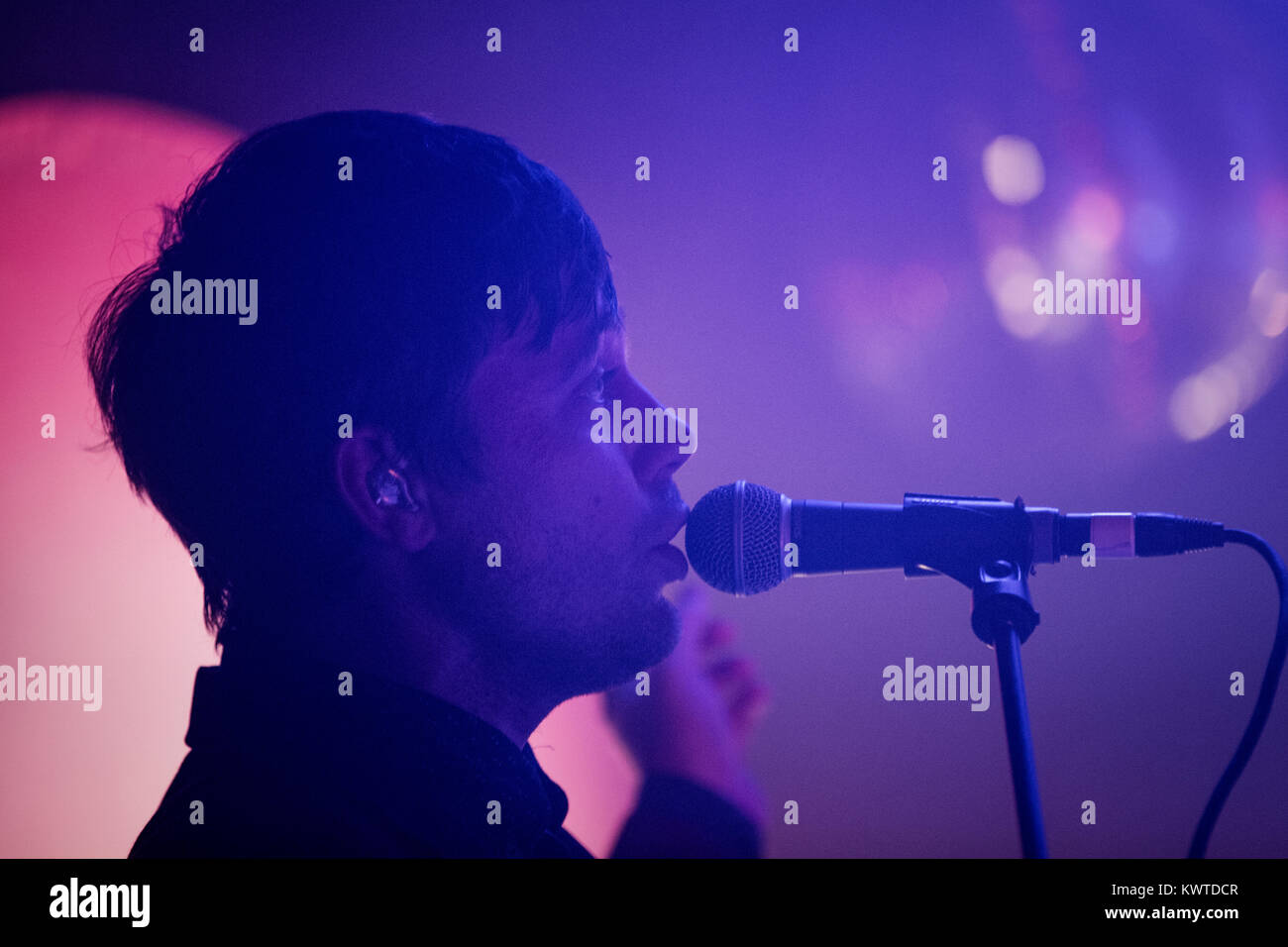 The English electronic music group Metronomy is here pictured at a live ...