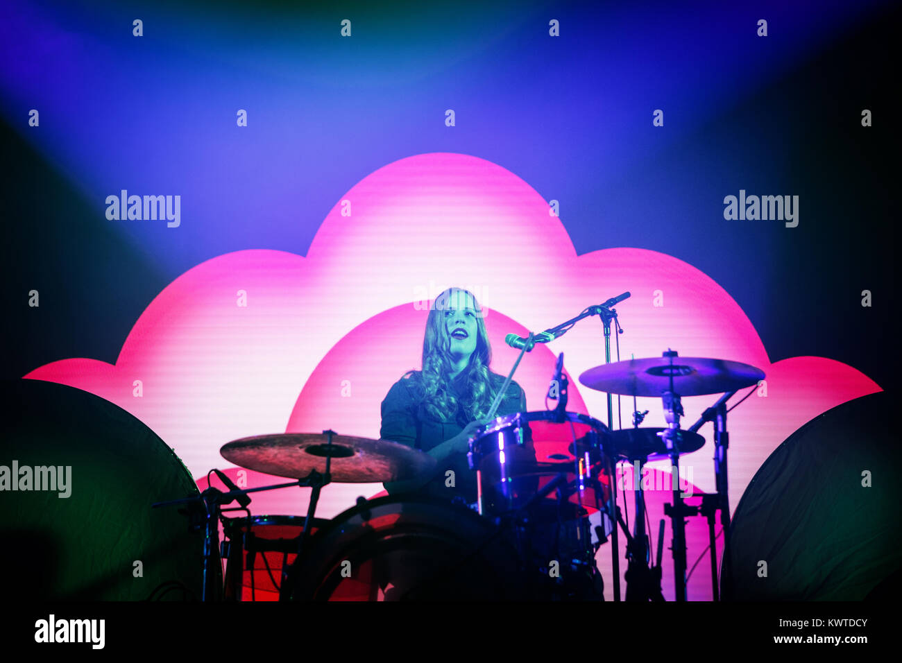 The English electronic music group Metronomy performs a live concert at ...