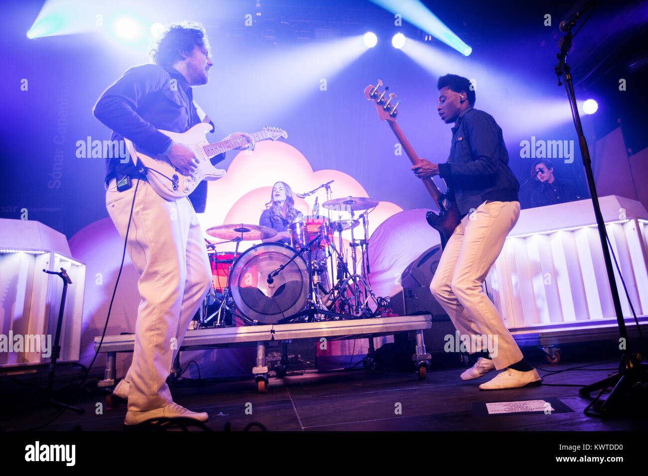 The English electronic music group Metronomy performs a live concert at ...