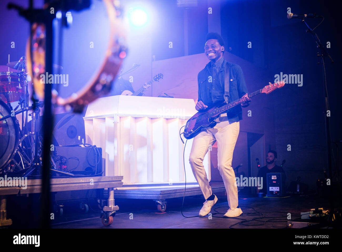 The English electronic music group Metronomy performs a live concert at ...
