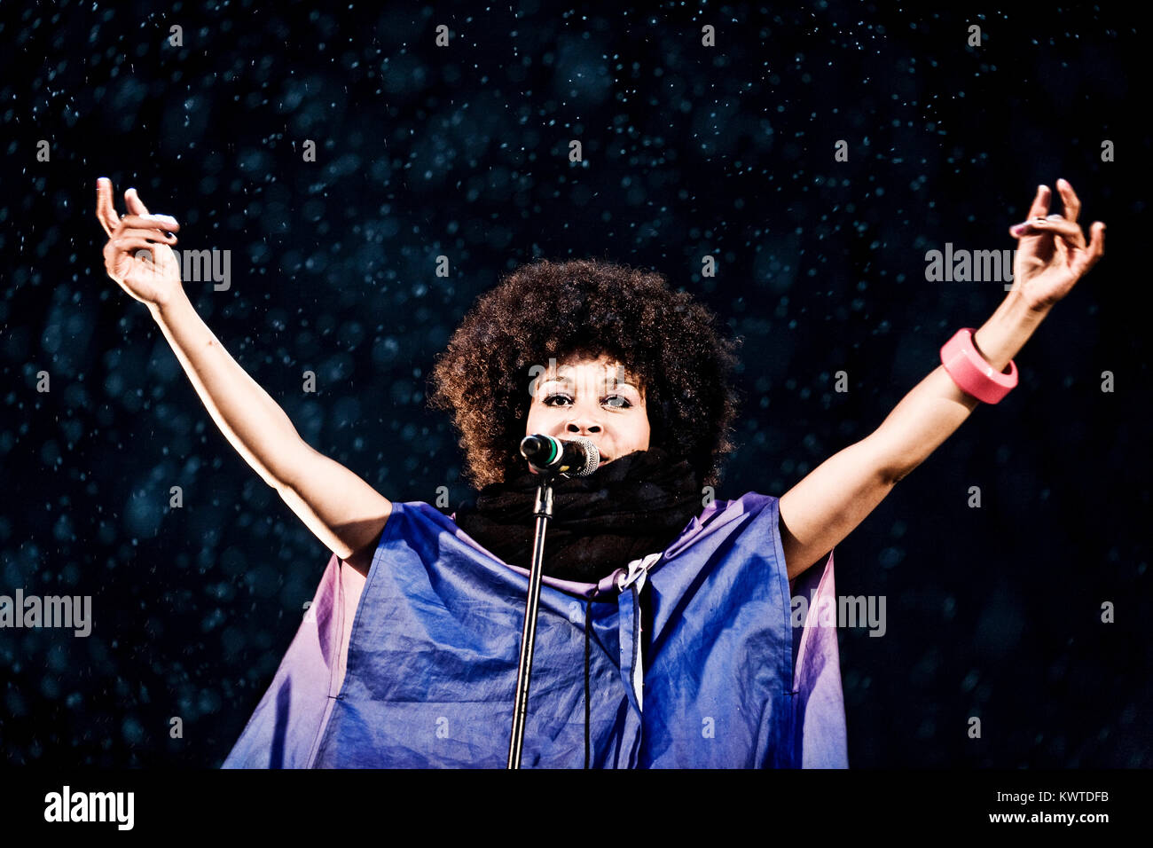 The Danish singer-songwriter and musician Nabiha is here pictured live ...