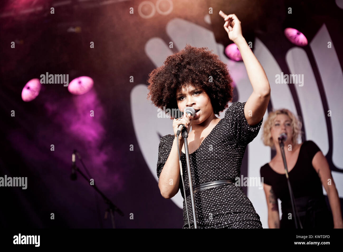 The Danish singer-songwriter and musician Nabiha is here pictured live ...