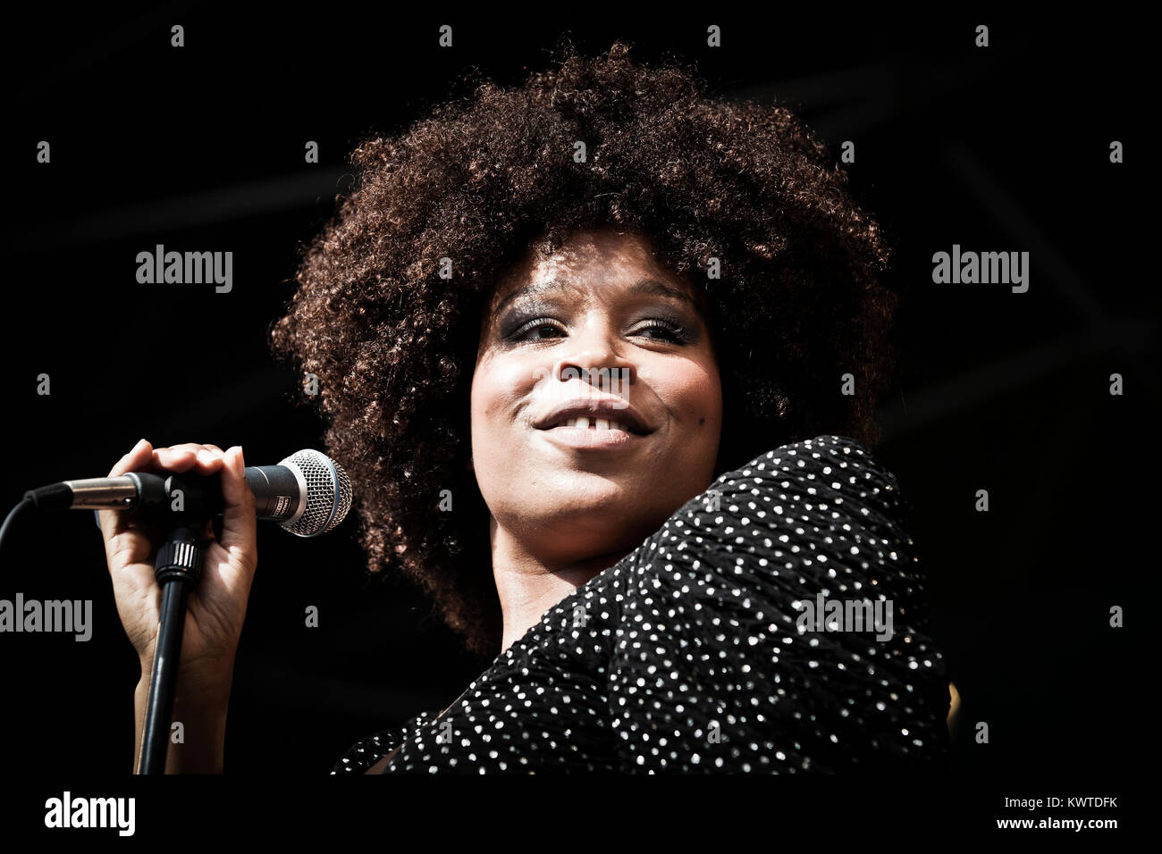 The Danish singer-songwriter and musician Nabiha is here pictured live ...