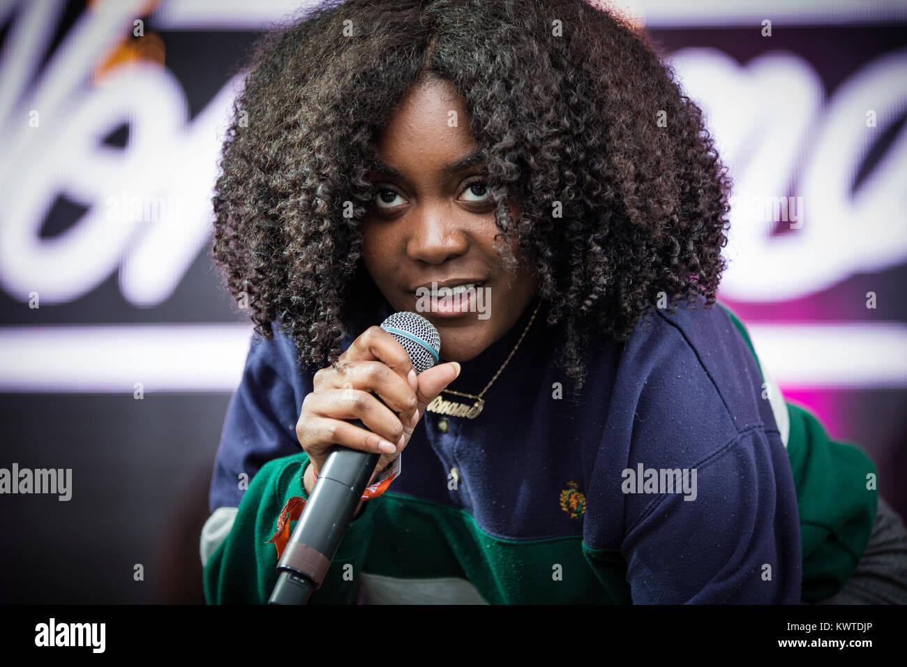 The American rapper and lyricist Noname performs a live concert during ...