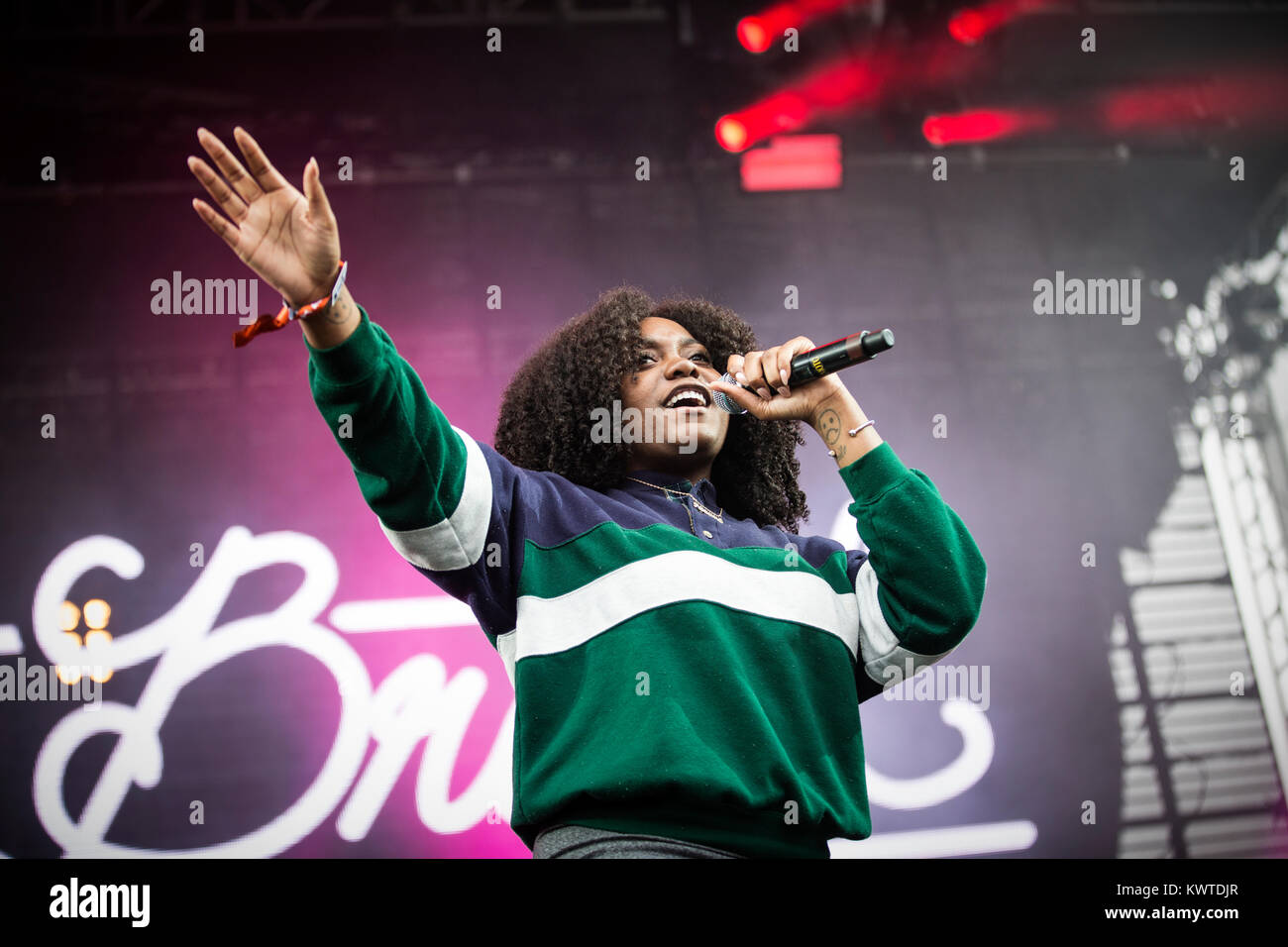 The American rapper and lyricist Noname performs a live concert during ...