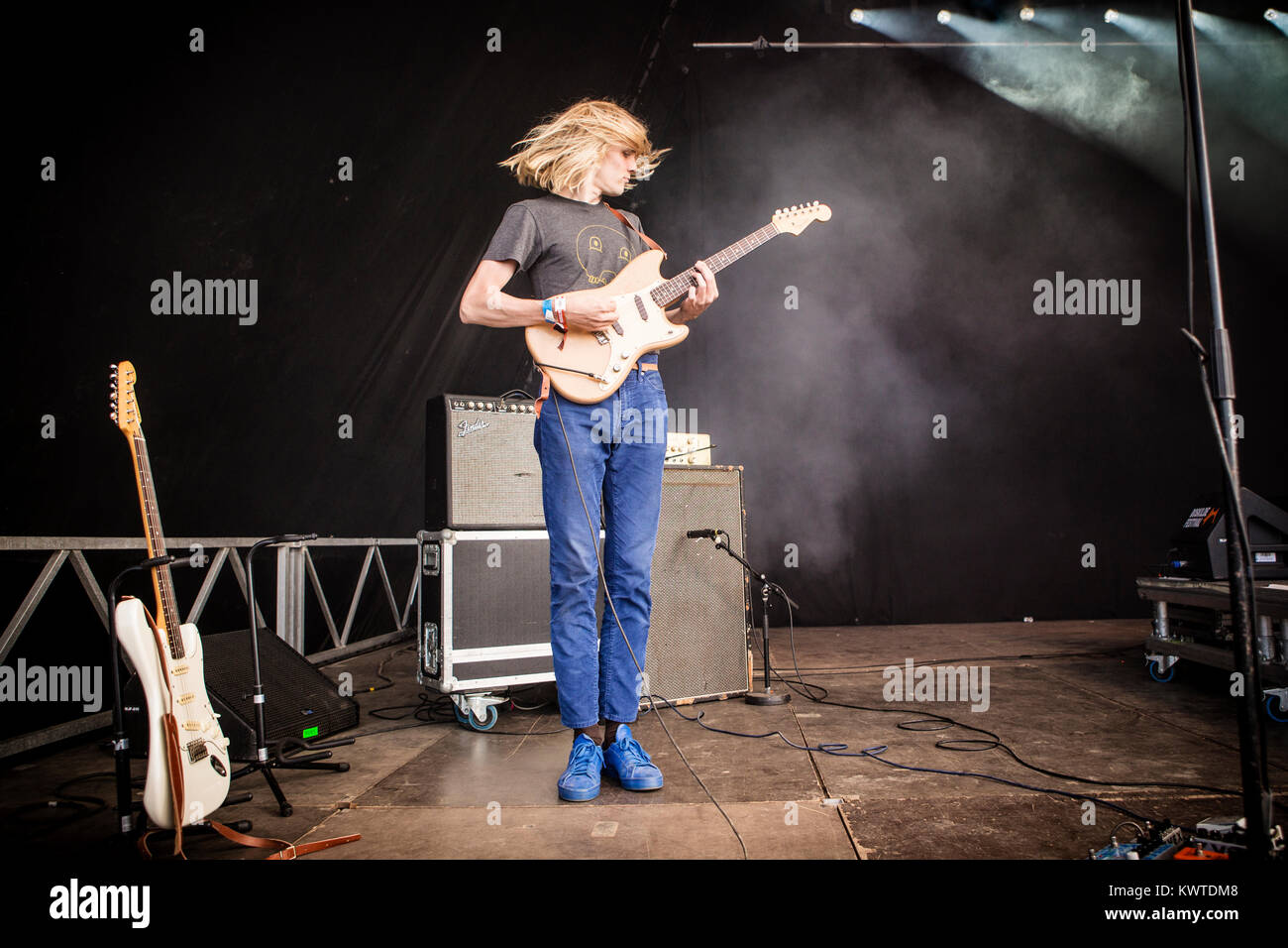The German rock duo Odd Couple performs a live concert during the ...