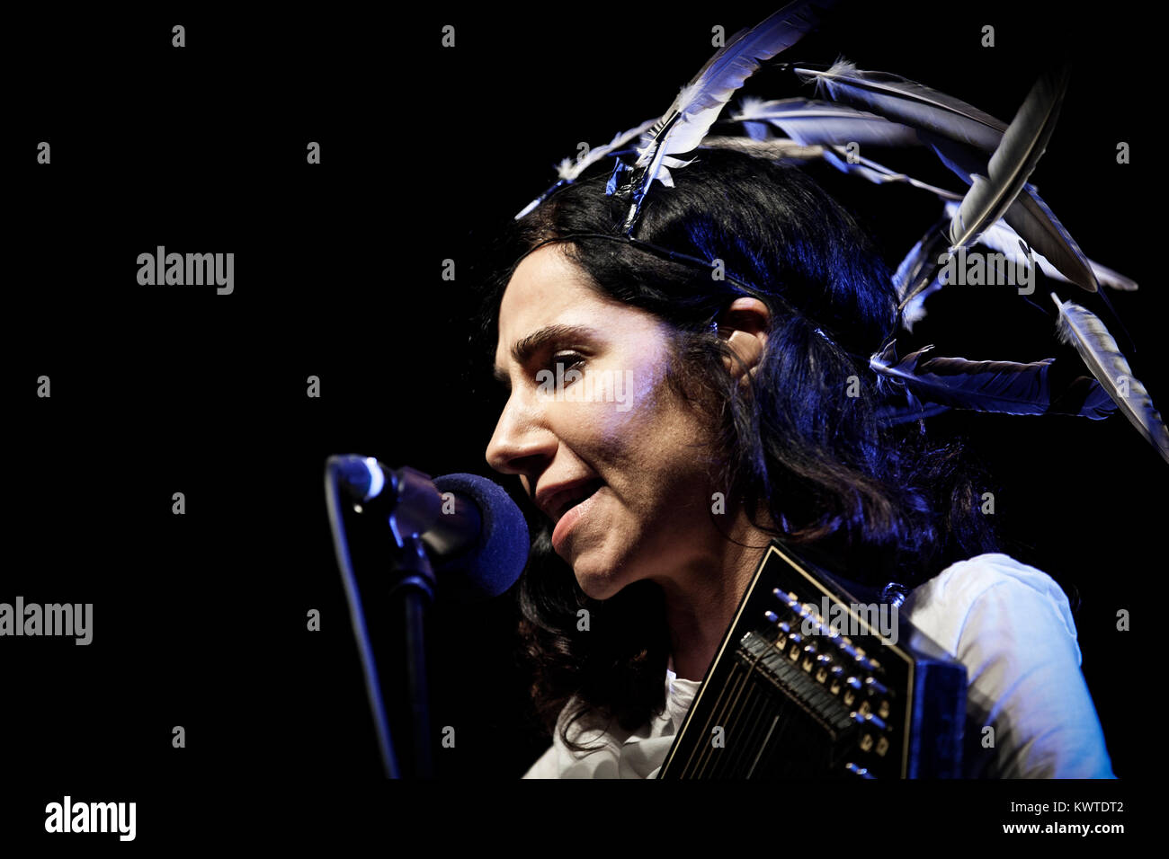 The English singer, musician, poet and songwriter PJ Harvey performs a ...