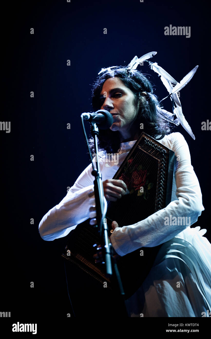 The English singer, musician, poet and songwriter PJ Harvey performs a ...