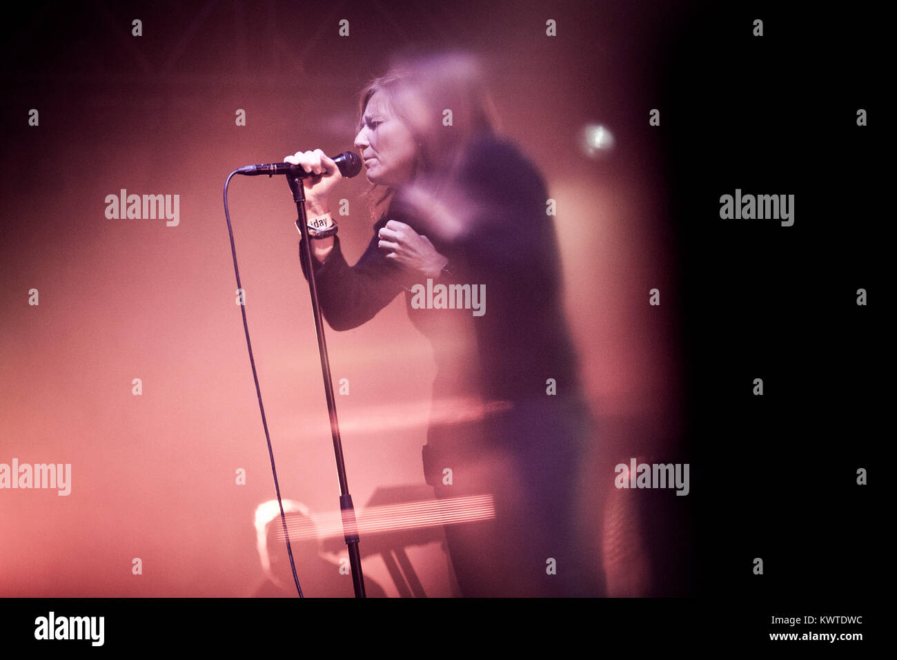 The English trip hop band Portishead performs a live concert at ...