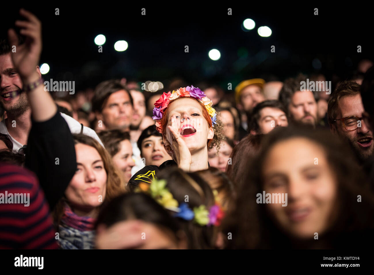 Enthusiastic and energetic music fans and festivalgoers enjoy every ...