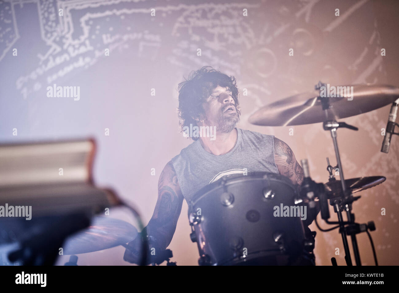 The American rock band Queens of the Stone Age performs a live concert ...