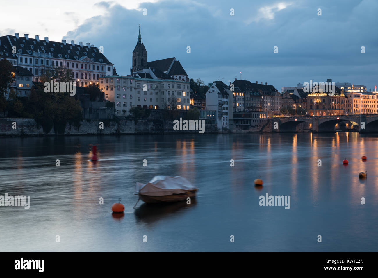 Basel switzerland cityscape at autumn fair Stock Photo - Alamy