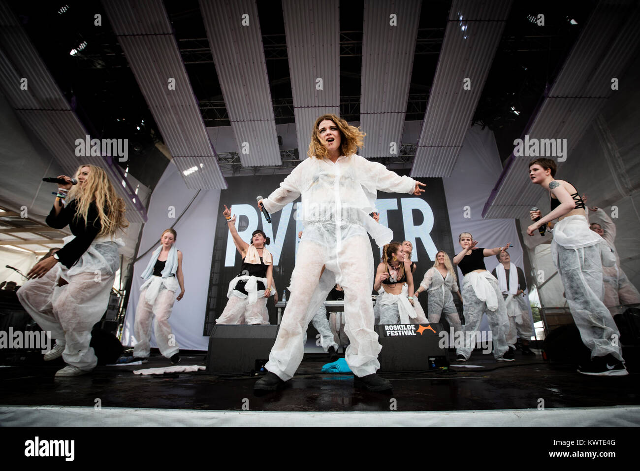 The Icelandic female rap group Reykjavikurdætur performs a live concert ...