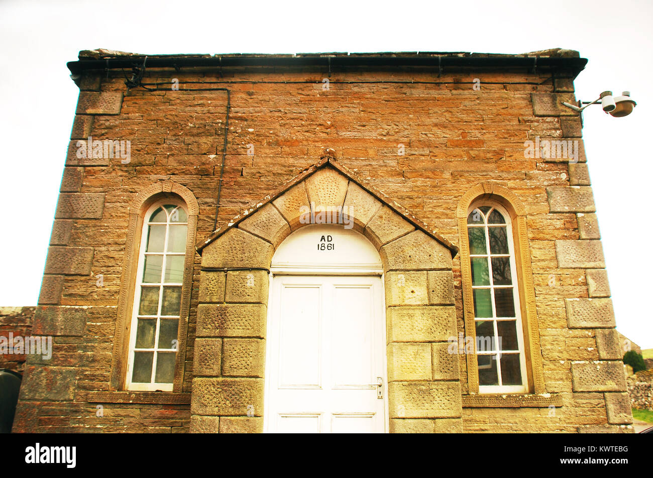 Stone Chapel in Yorkshire Dales Village, Yorkshire, England Stock Photo ...