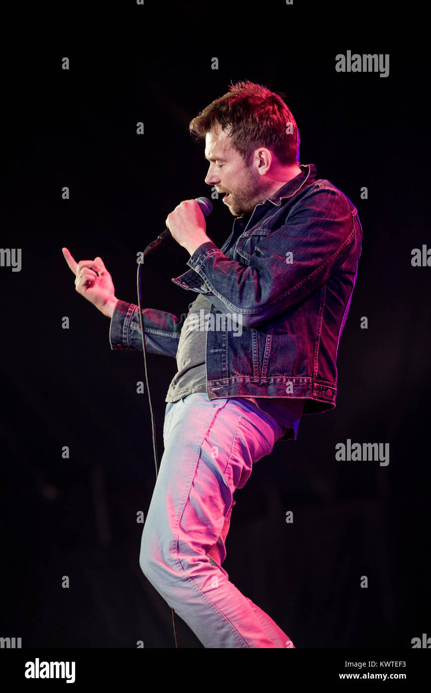The English musician, singer and record producer Damon Albarn performs ...