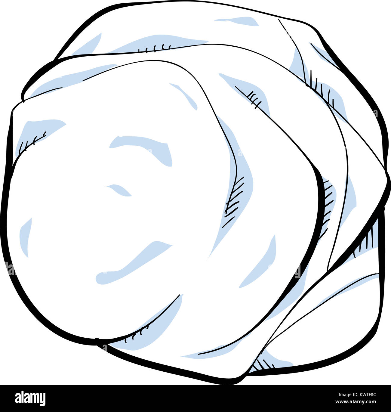 A cartoon of a large snowball that is the size of a boulder Stock Photo ...