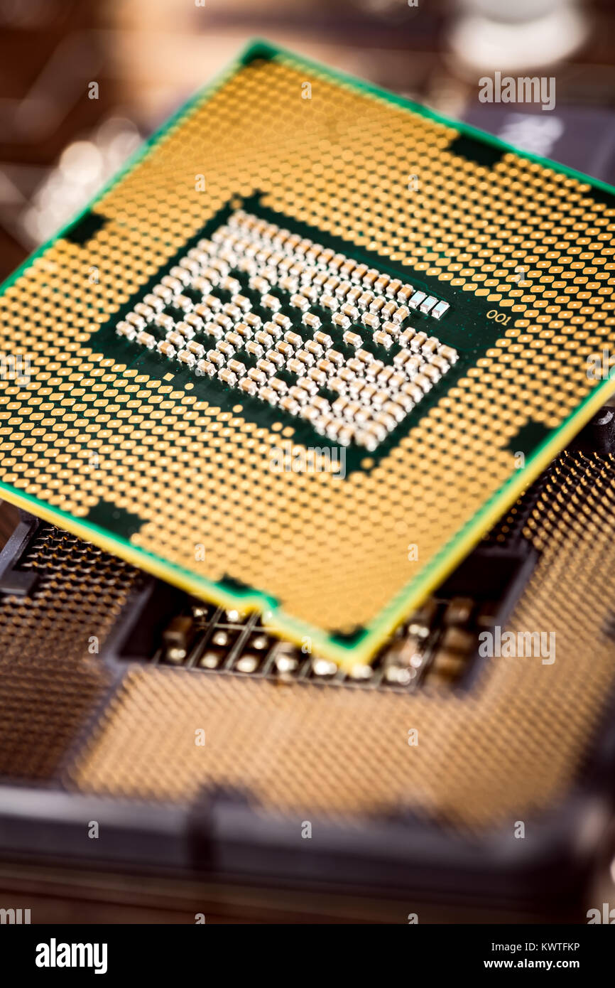 Modern processor and motherboard for a home computer Stock Photo - Alamy