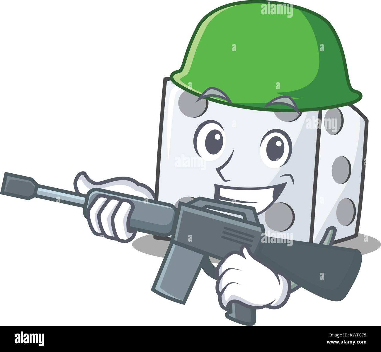 Army dice character cartoon style Stock Vector Image & Art - Alamy