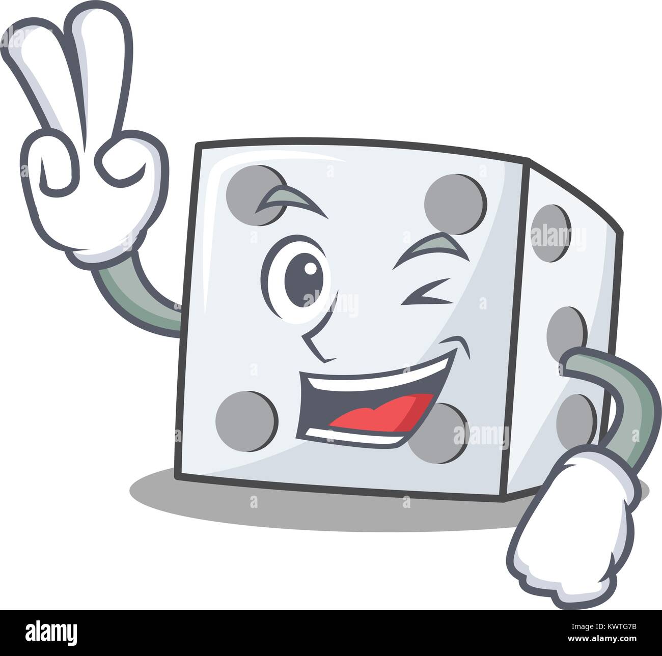 Two finger dice character cartoon style Stock Vector Image & Art - Alamy