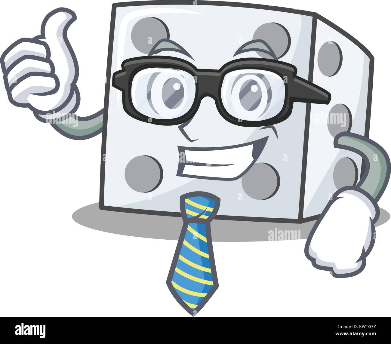 Businessman dice character cartoon style Stock Vector Image & Art - Alamy