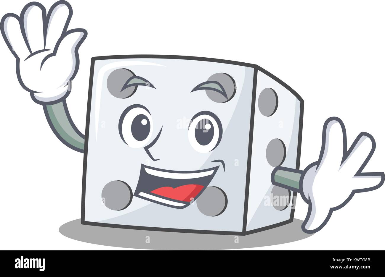 Waving dice character cartoon style Stock Vector Image & Art - Alamy