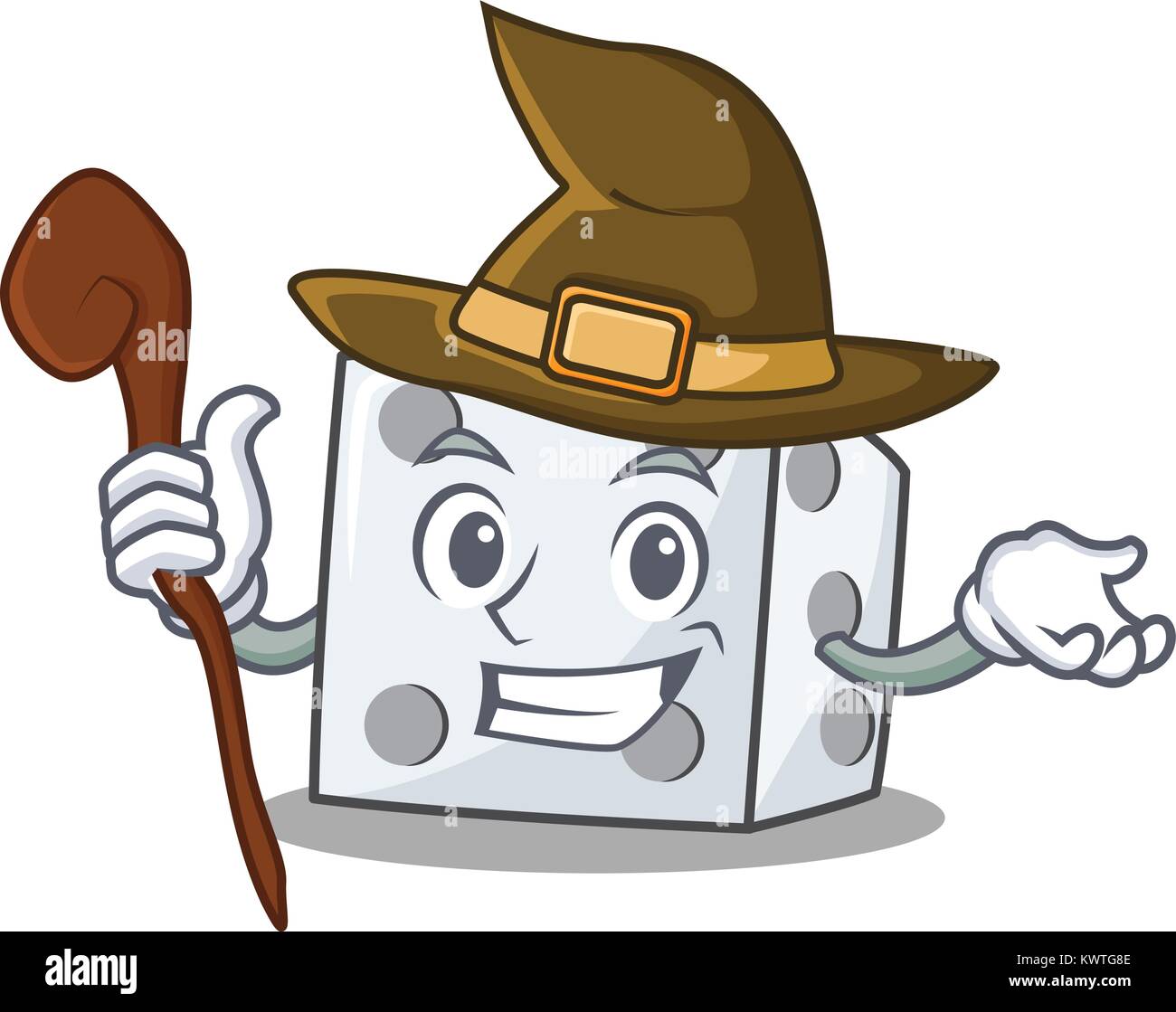Witch dice character cartoon style Stock Vector Image & Art - Alamy