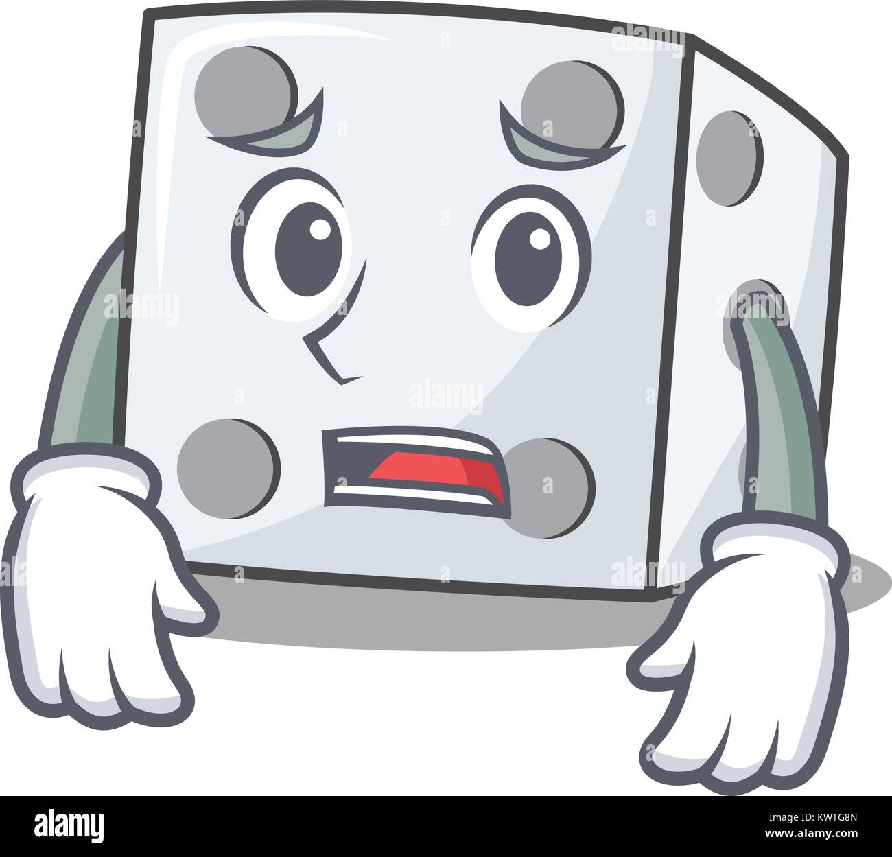 Afraid dice character cartoon style Stock Vector Image & Art - Alamy