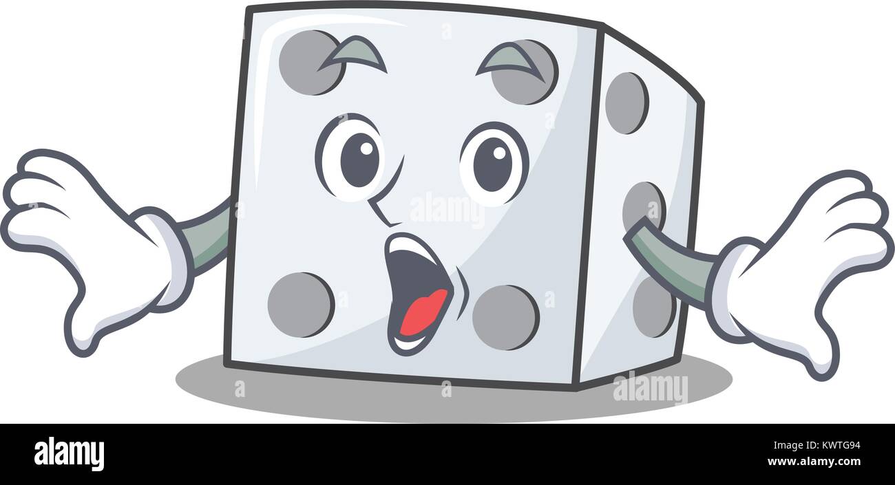 Surprised dice character cartoon style Stock Vector Image & Art - Alamy