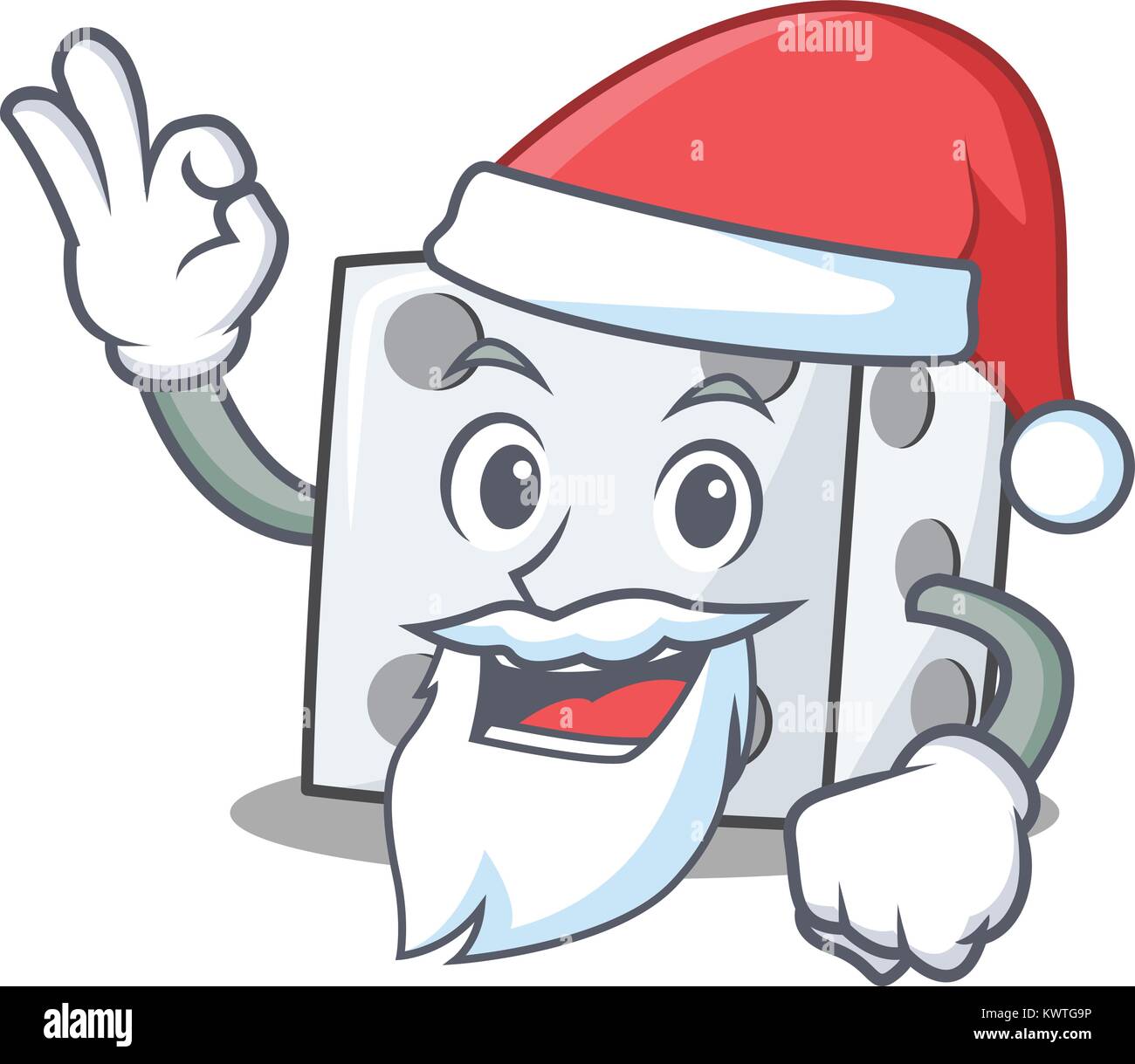 Santa dice character cartoon style Stock Vector Image & Art - Alamy